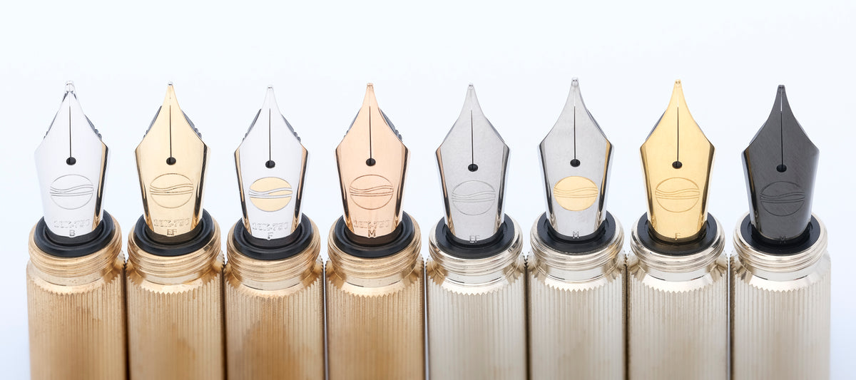 Noble writing nibs made of 18 carat gold & stainless steel | jowo